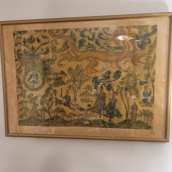 Source Unknown | Art | Rare Antique Scroll Art Chinese Stone Rub Art On ...